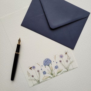 Botanical Writing Paper Gift Set With Luxury Navy Envelopes, Luxury ...