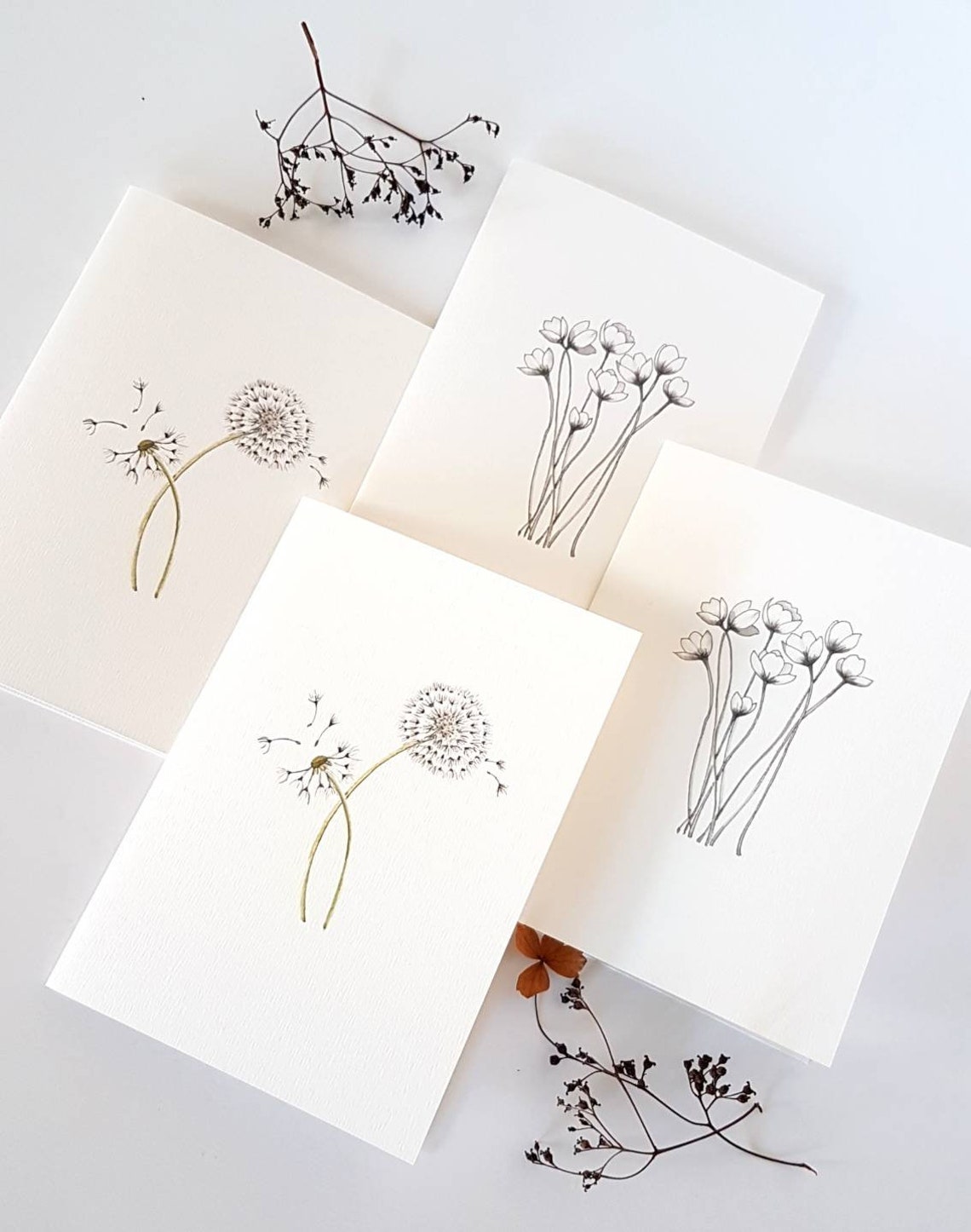 Blank notelets with envelopes pretty floral note cards for | Etsy