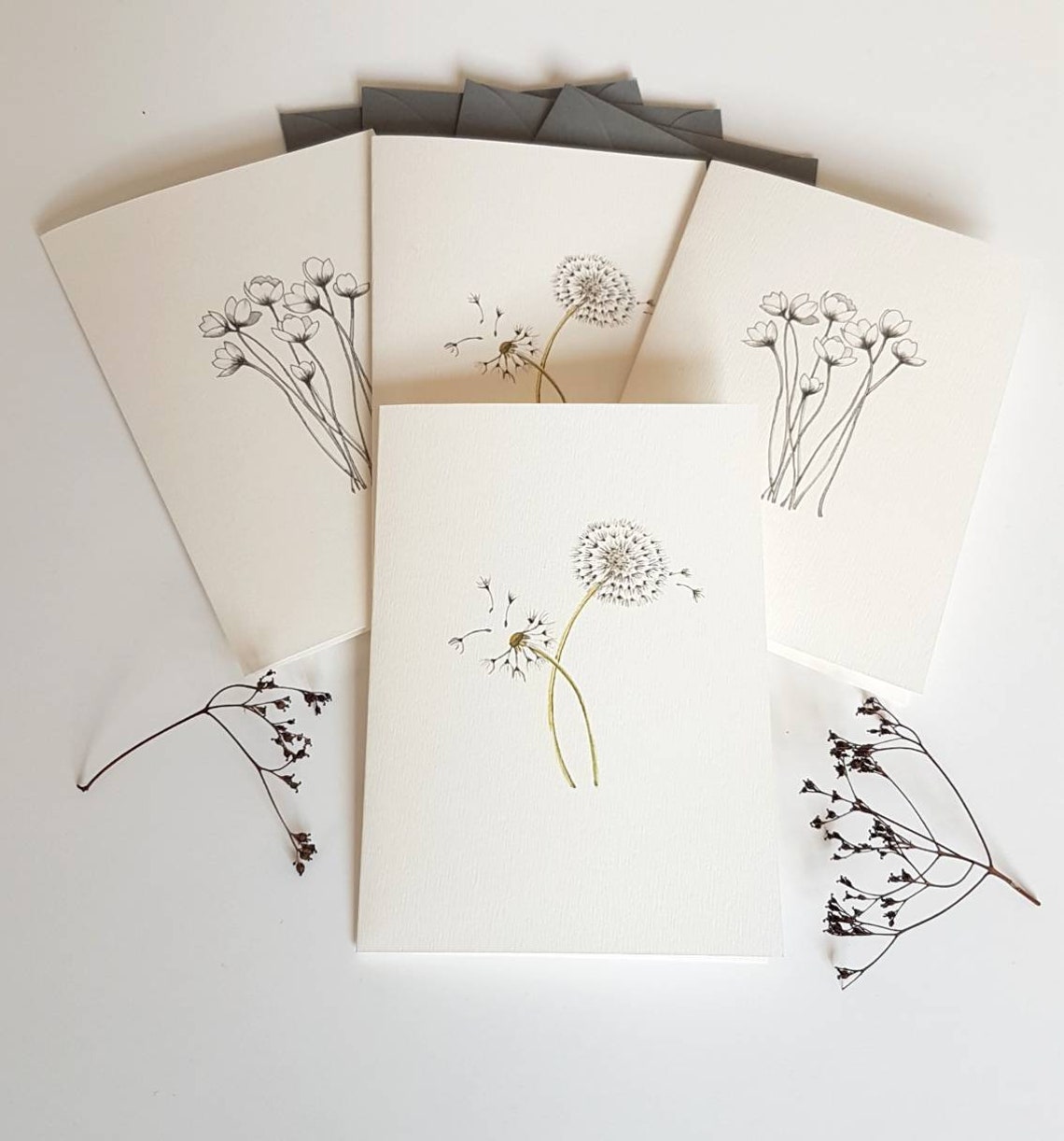 Blank notelets with envelopes pretty floral note cards for | Etsy