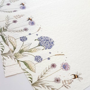 Botanical Writing Paper Gift Set With Luxury Navy Envelopes, Luxury ...