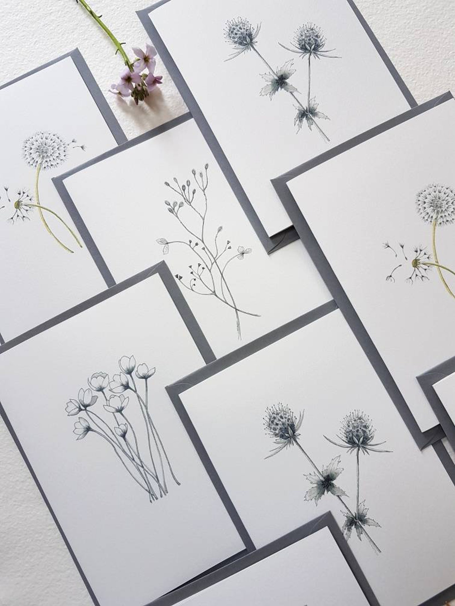 Blank Notelets With Envelopes Pretty Floral Note Cards for - Etsy UK