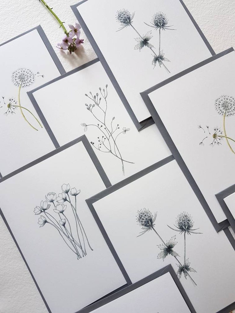 Blank Notelets With Envelopes Pretty Floral Note Cards for - Etsy UK
