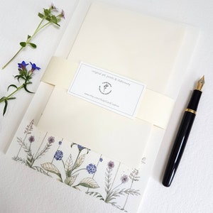 Botanical Writing Paper Gift Set With Cream Envelopes Luxury - Etsy