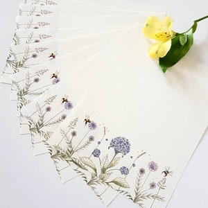 Botanical Writing Paper Gift Set With Posh Envelopes Luxury | Etsy