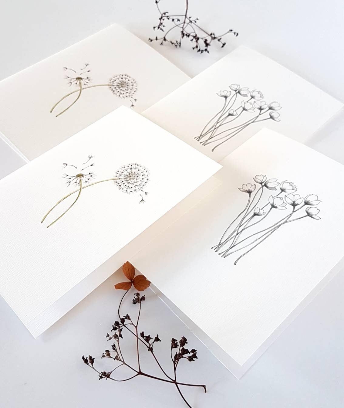 Blank notelets with envelopes pretty floral note cards for | Etsy