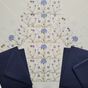 Botanical Writing Paper Gift Set With Luxury Navy Envelopes, Luxury ...