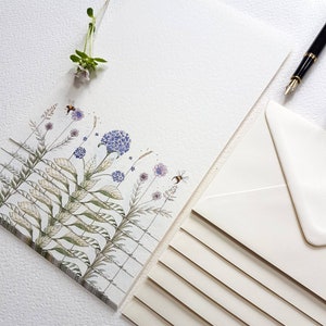 Botanical Writing Paper Gift Set With Cream Envelopes Luxury - Etsy