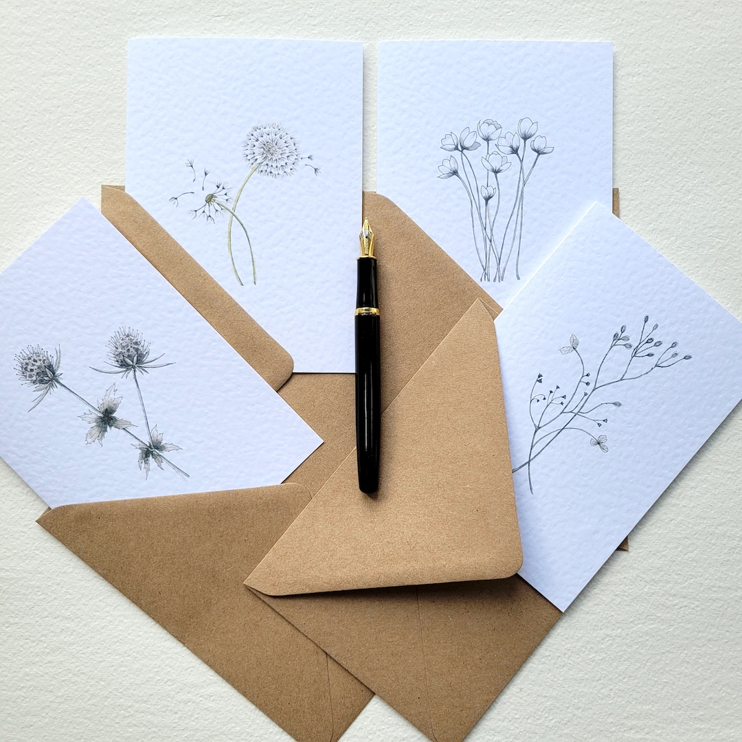 Blank Notelets With Envelopes Pretty Floral Note Cards for - Etsy UK