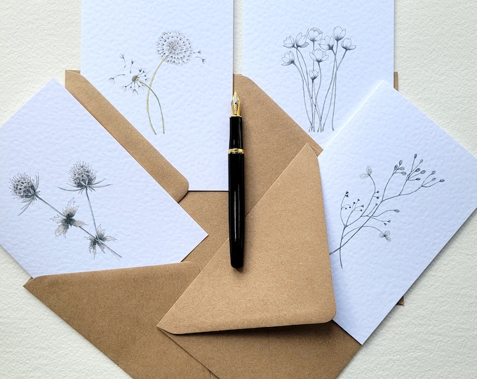 Blank Notelets With Envelopes Pretty Floral Note Cards for - Etsy UK