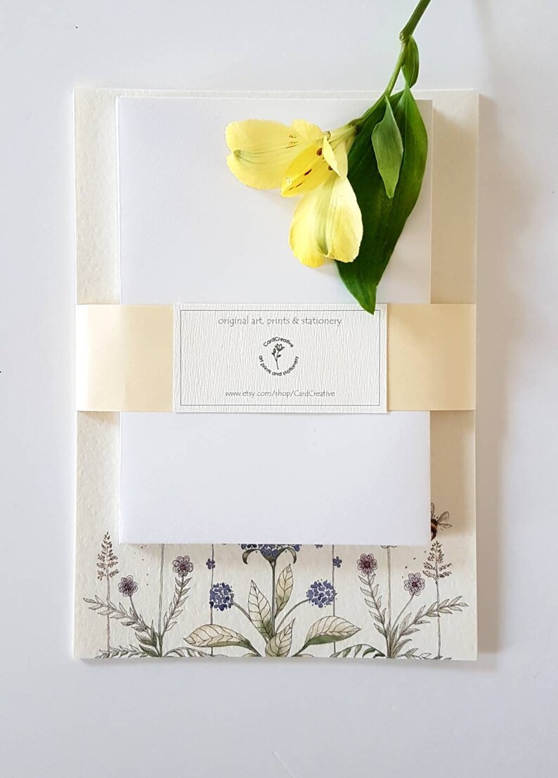 Botanical writing paper gift set with posh envelopes luxury | Etsy