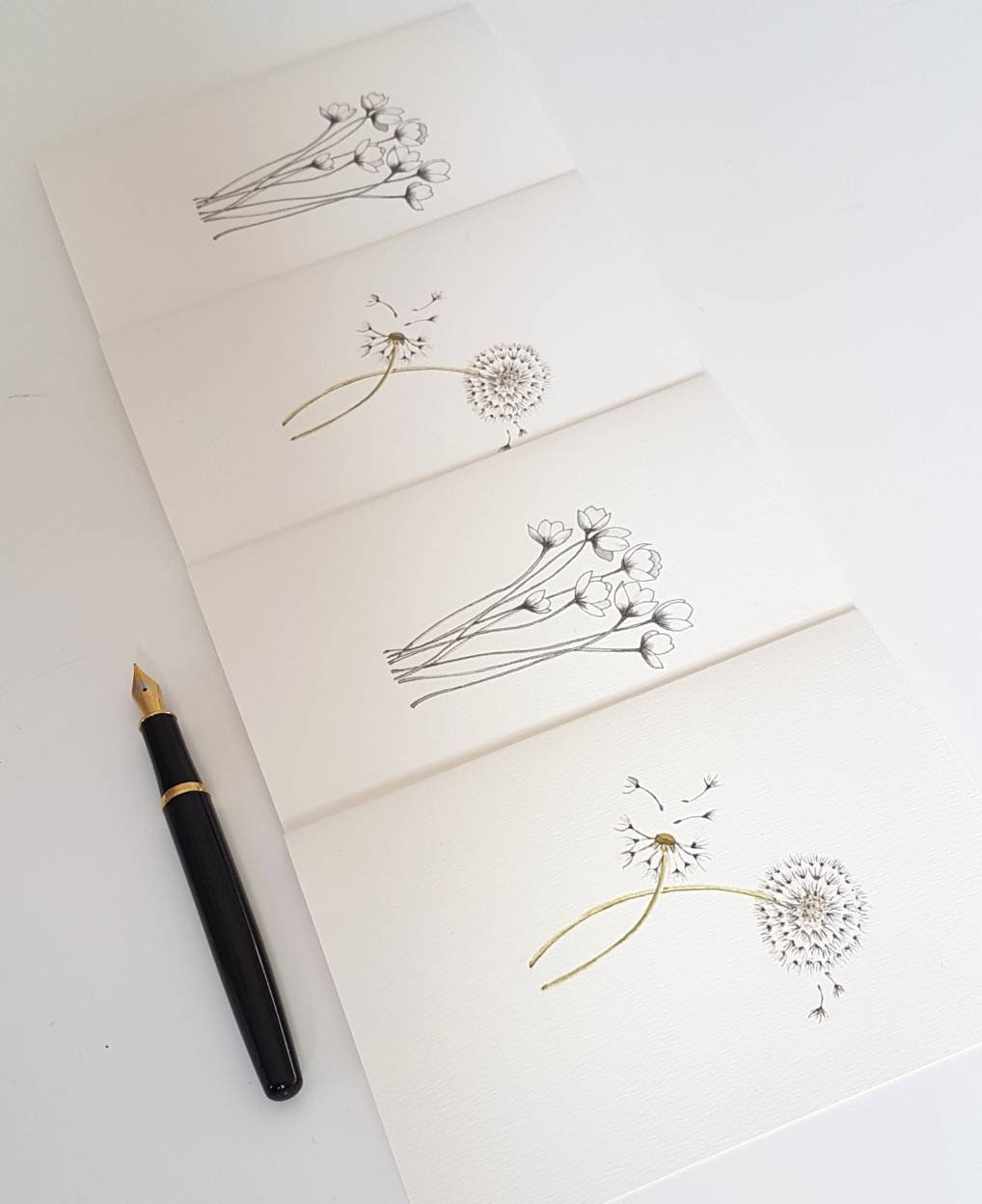 Blank notelets with envelopes pretty floral note cards for | Etsy