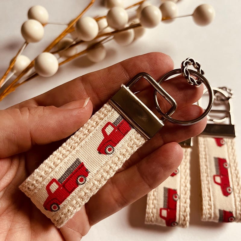 Keychain Red Truck - Etsy