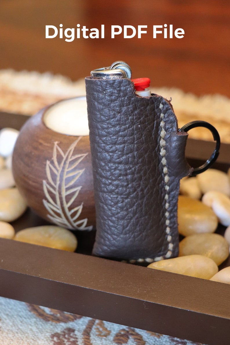Leather Lighter Case With Key Ring Digital PDF Pattern - Etsy