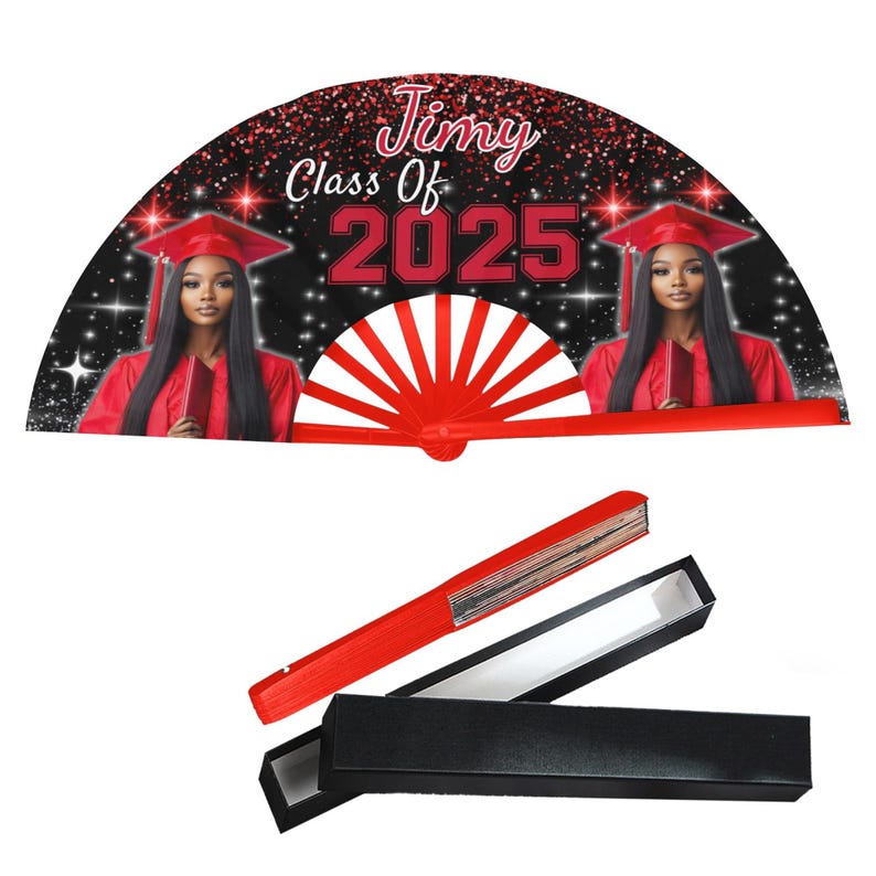 Custom Graduation Clack Fan With Photo/text : Personalized School ...