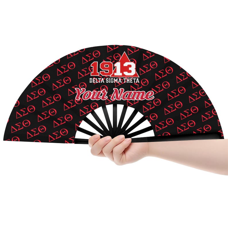 Custom Delta Sigma Theta Clack Fan: Personalized Clacking Fans With Box ...