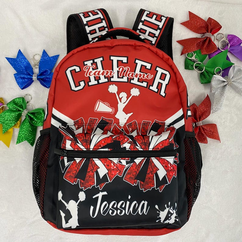 Personalized Cheerleader Backpack: Custom Name Cheer Team School Bag - Etsy