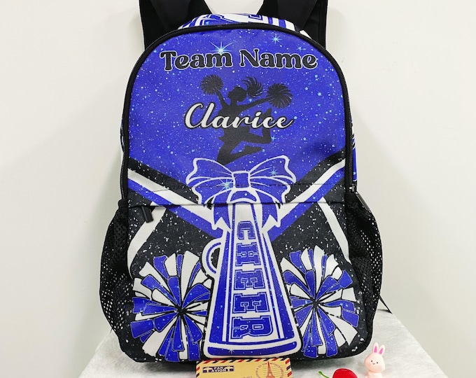 Black Sparkle Personalized Chasse Glitter Backpacks - Choose Cheer ...