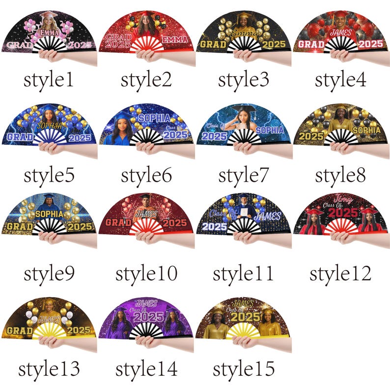 Custom Graduation Clack Fan With Photo/text : Personalized School ...