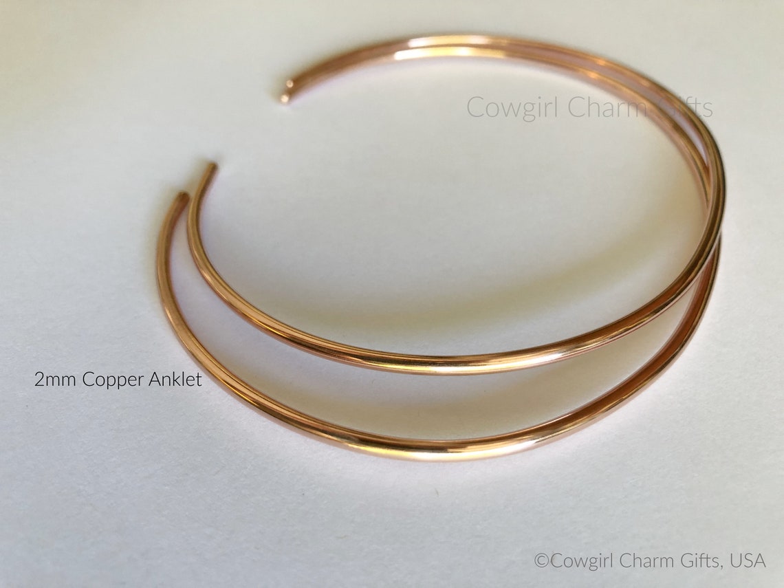 Ankle Bracelet Copper Anklet Boho Anklet Simple Ankletrose - Etsy