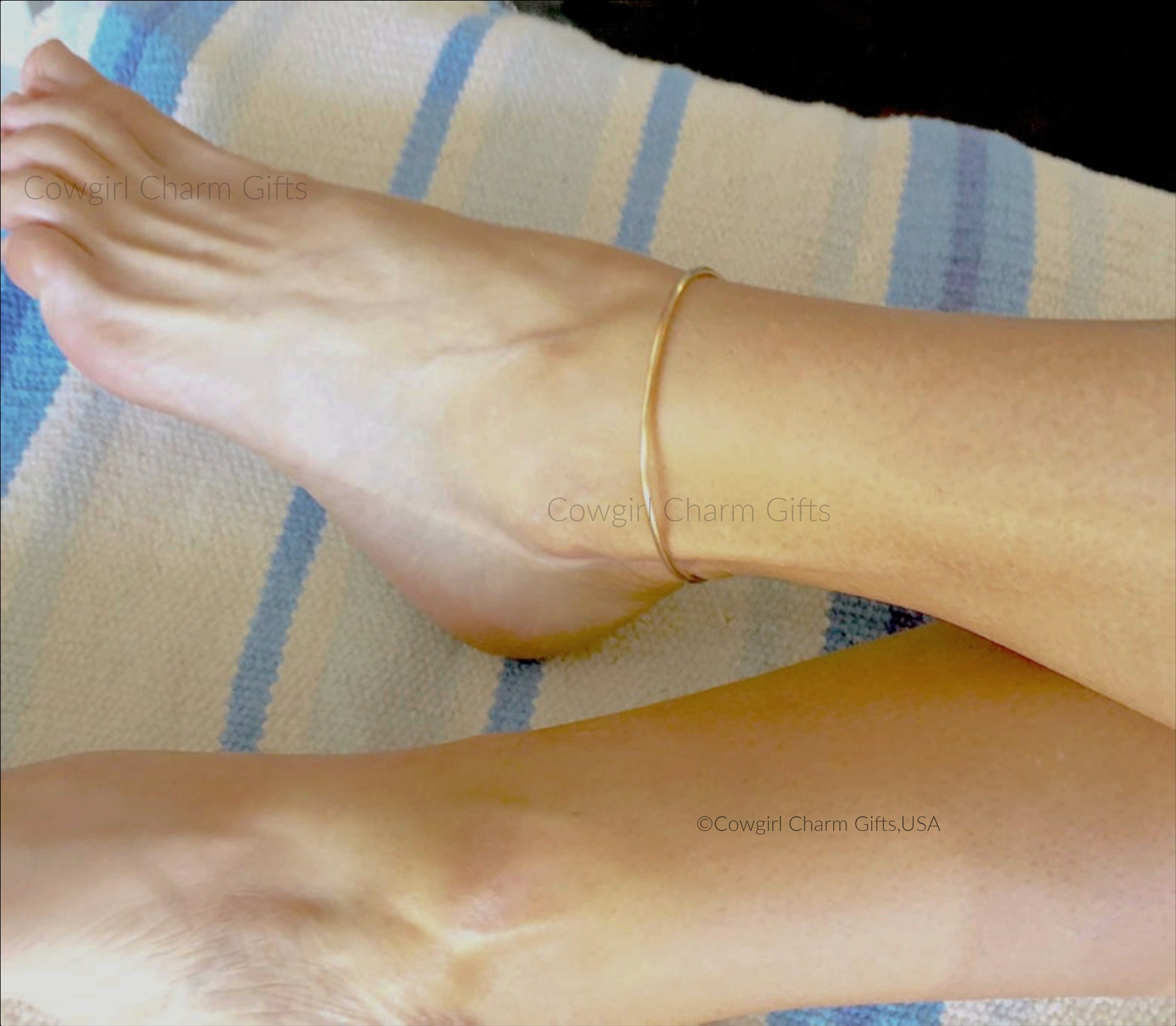 Ankle Bracelet Copper Anklet Boho Anklet Simple Ankletrose | Etsy