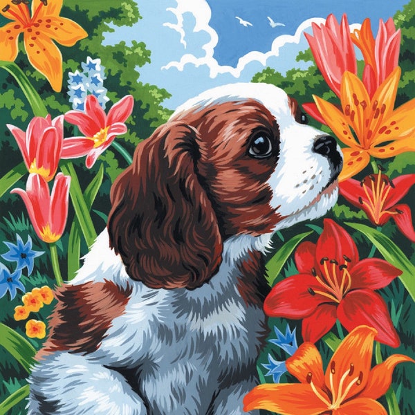 Paint by Number Dog - Etsy