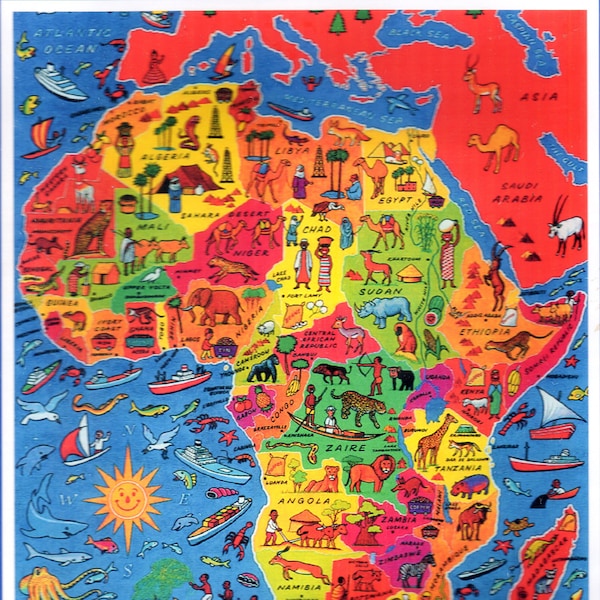 Africa Map Puzzle - Etsy