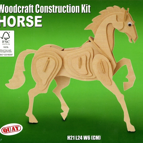 Wooden Horse Model Kit - Etsy
