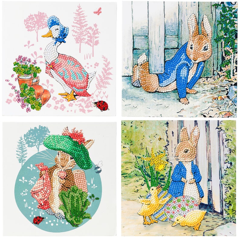 Peter Rabbit Diamond Painting Card Kit, Craft Buddy (18x18cm) - Etsy