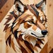 Wolf Intarsia Pattern: Wood Marquetry, Diamond Painting (digital ...