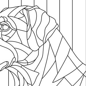 Labrador Dog Intarsia Pattern for Wood, Marquetry, Diamond Painting ...