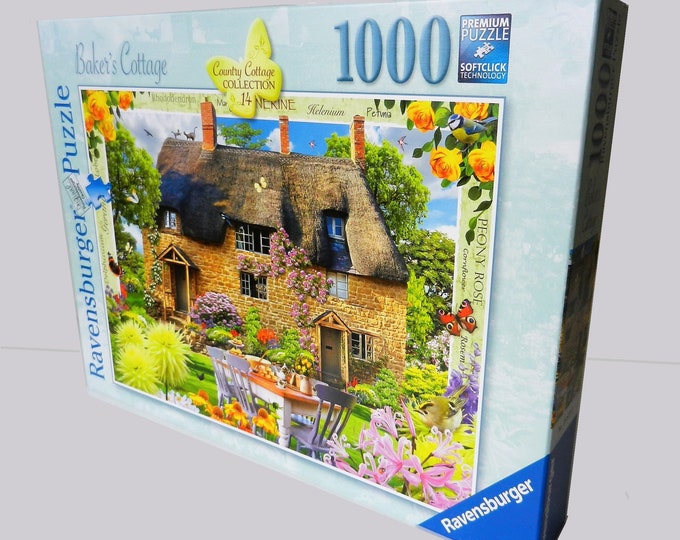 Preowned RAVENSBURGER 1000 Piece Premium JIGSAW PUZZLE Baker's Cottage ...