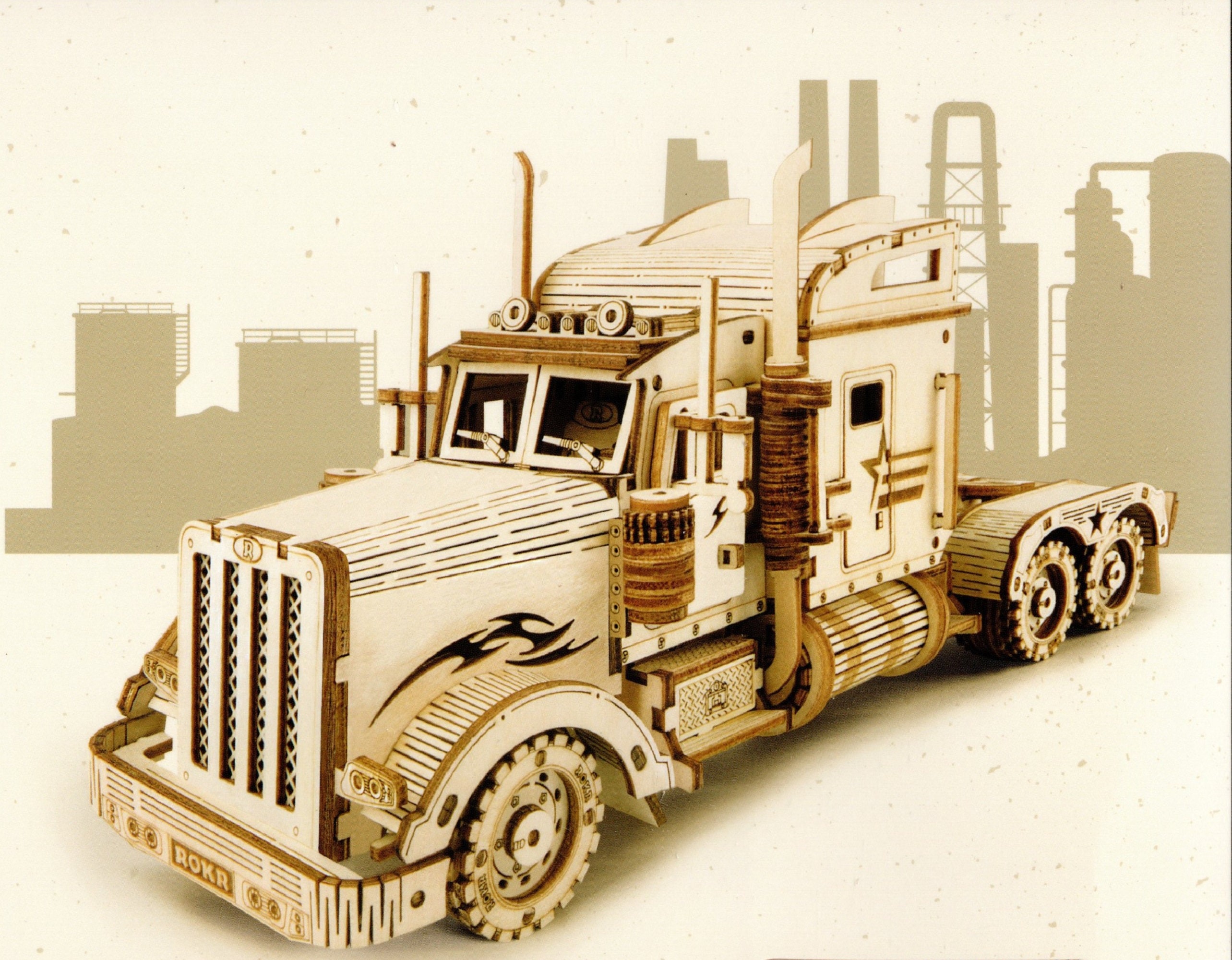 Heavy Truck Laser-Cut Wood MODEL KIT Brand New | Etsy
