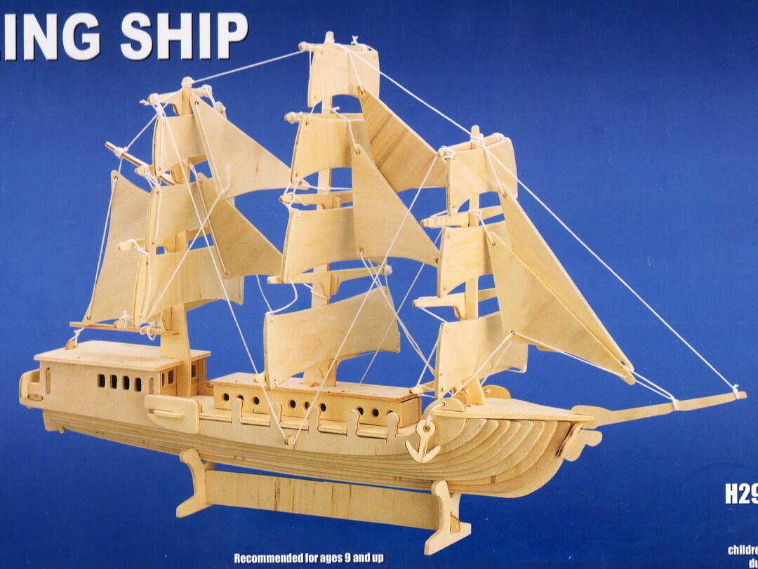 Sailing Ship WOODEN MODEL SHIP Kit, Wood Craft Kit 3D Puzzle - Etsy