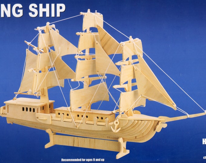 Sailing Ship WOODEN MODEL SHIP Kit, Wood Craft Kit 3D Puzzle - Etsy