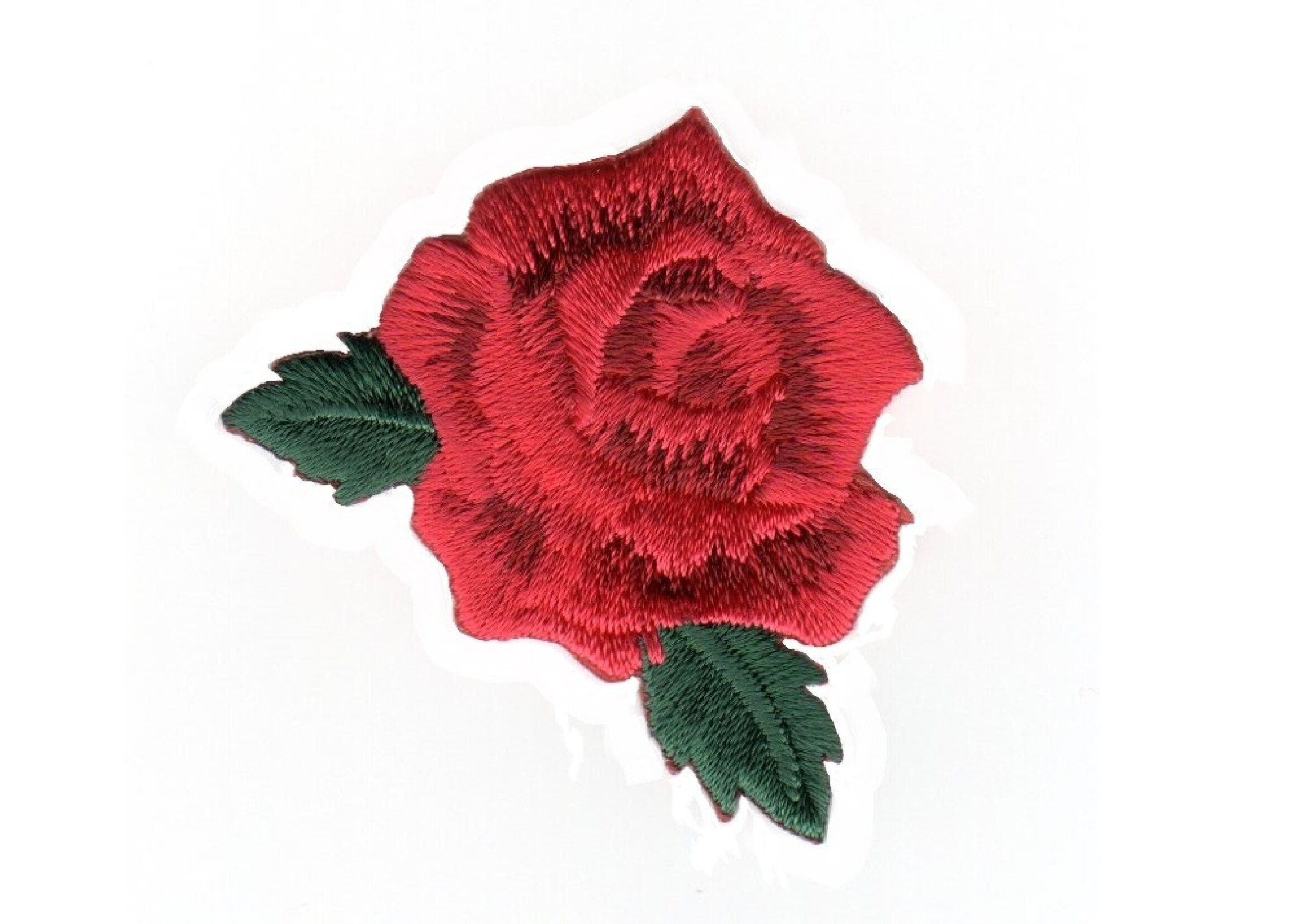 RED ROSE Flower Iron on Applique Motif Patch Brand New - Etsy