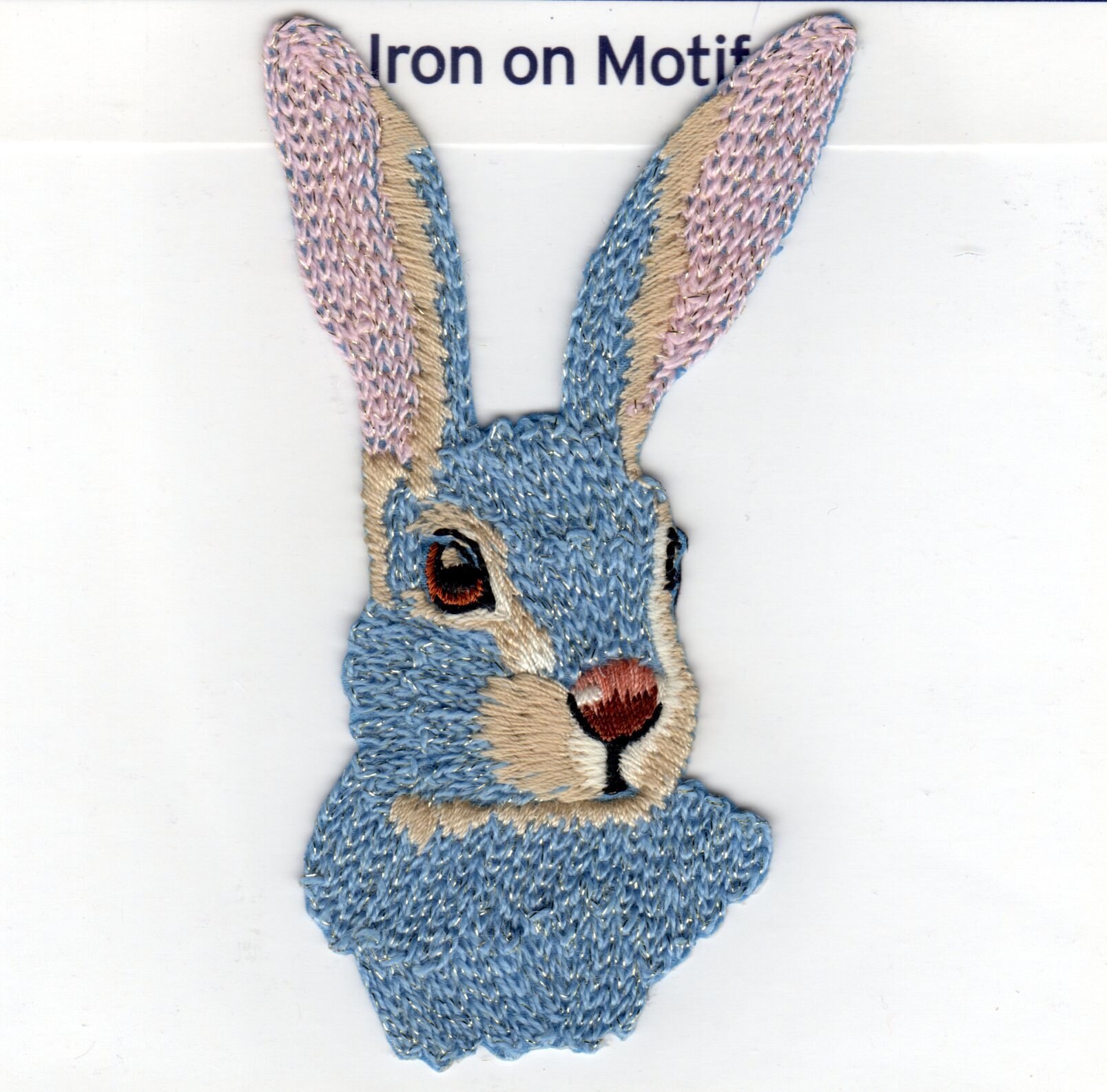 BLUE RABBIT HARE Iron on Applique Motif Patch Brand New - Etsy