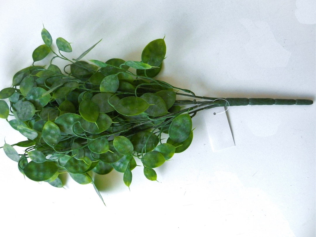 Artificial Plant Fake Leaf Foliage Stem Botanica Honesty Bush Greenery ...