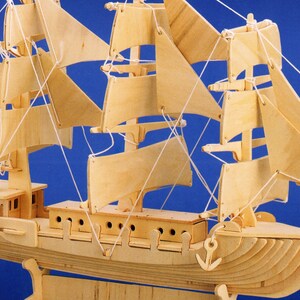Sailing Ship WOODEN MODEL SHIP Kit, Wood Craft Kit 3D Puzzle - Etsy