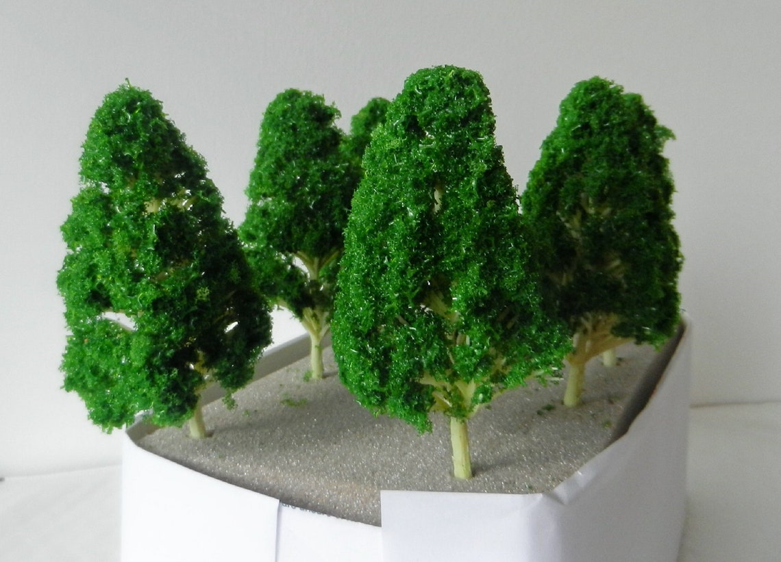 6 X Rich Green Model Poplar TREES 10 Cm 4 Ins Scenery for H0 - Etsy UK