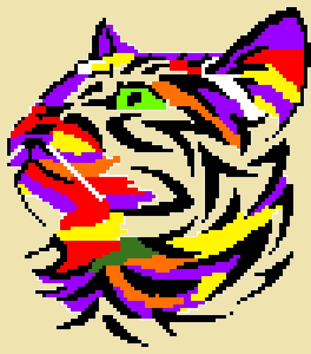 PDF Latch Hook Rug Chart Instant Download Printable Pattern for TRIBAL ...