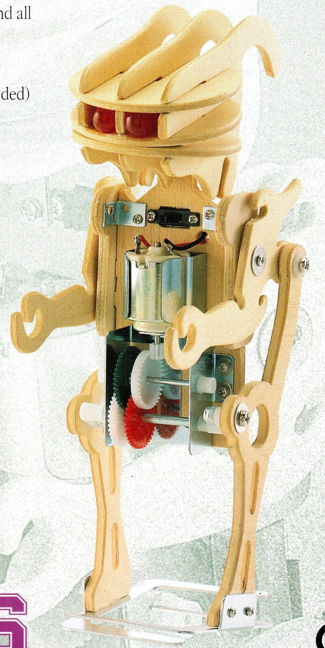 Wooden Model Kit MOTORIZED ROBOT Tech Toy Construction Kit for Age 8 ...