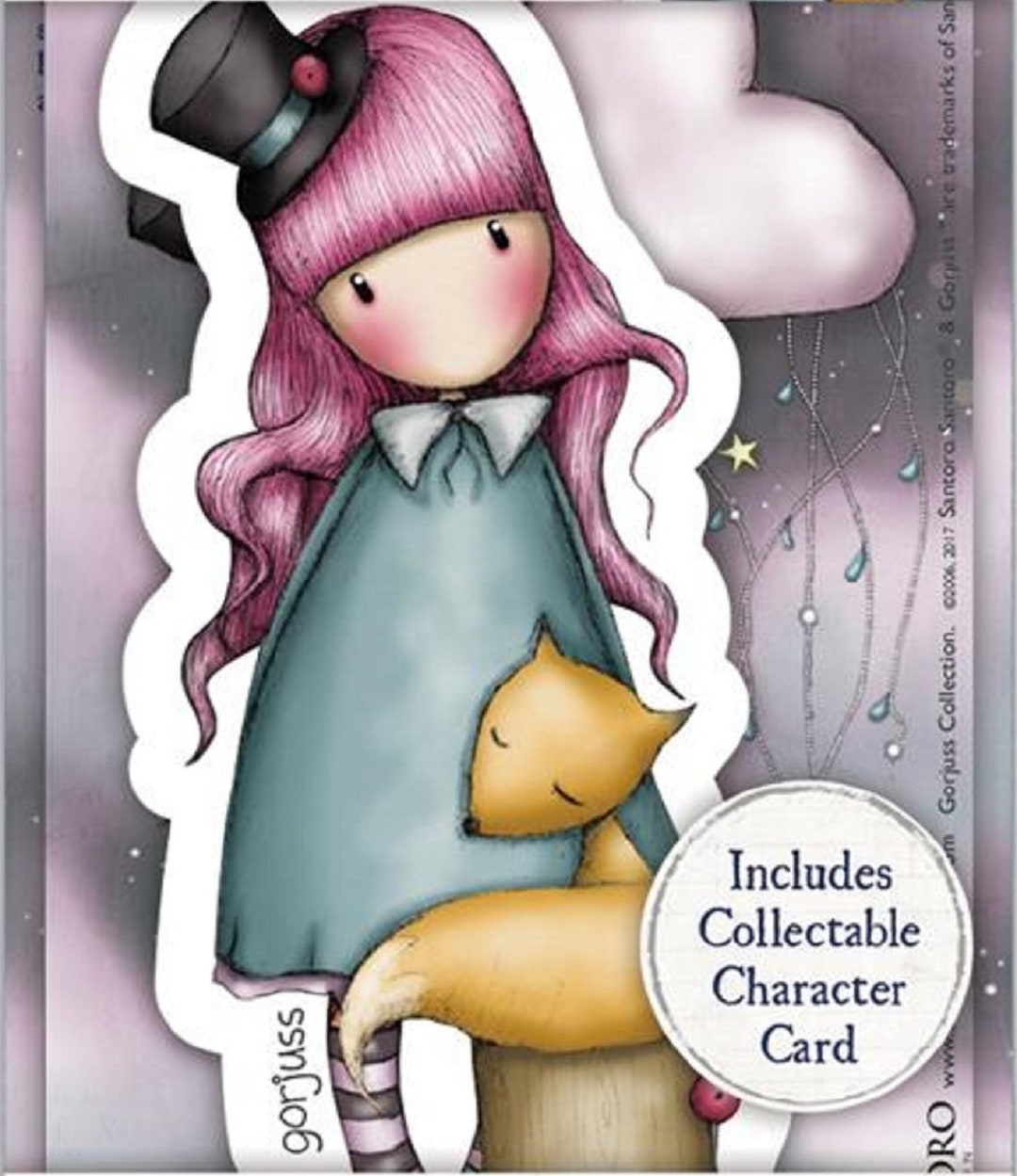 SANTORO Gorjuss Rubber Stamp No 82 Doe-eyed No 56 Dear Alice No 58 the Dreamer No 59 Flying ...