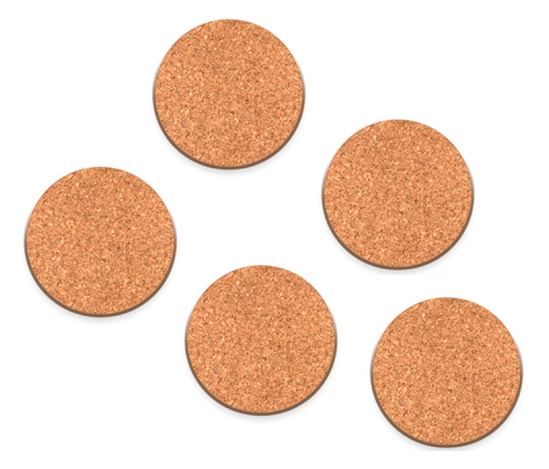 Round Cork Coasters Set of 5: DIY Decorating, Painting (4 Ins) - Etsy