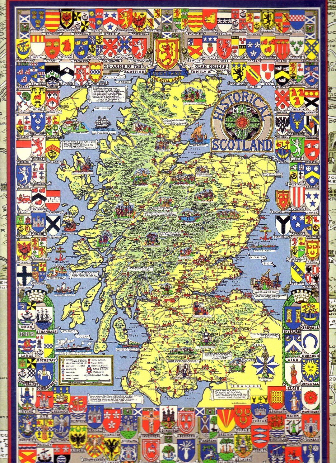 Pictorial History Map of Scotland 1000 Pcs JIGSAW PUZZLE, Brand New ...