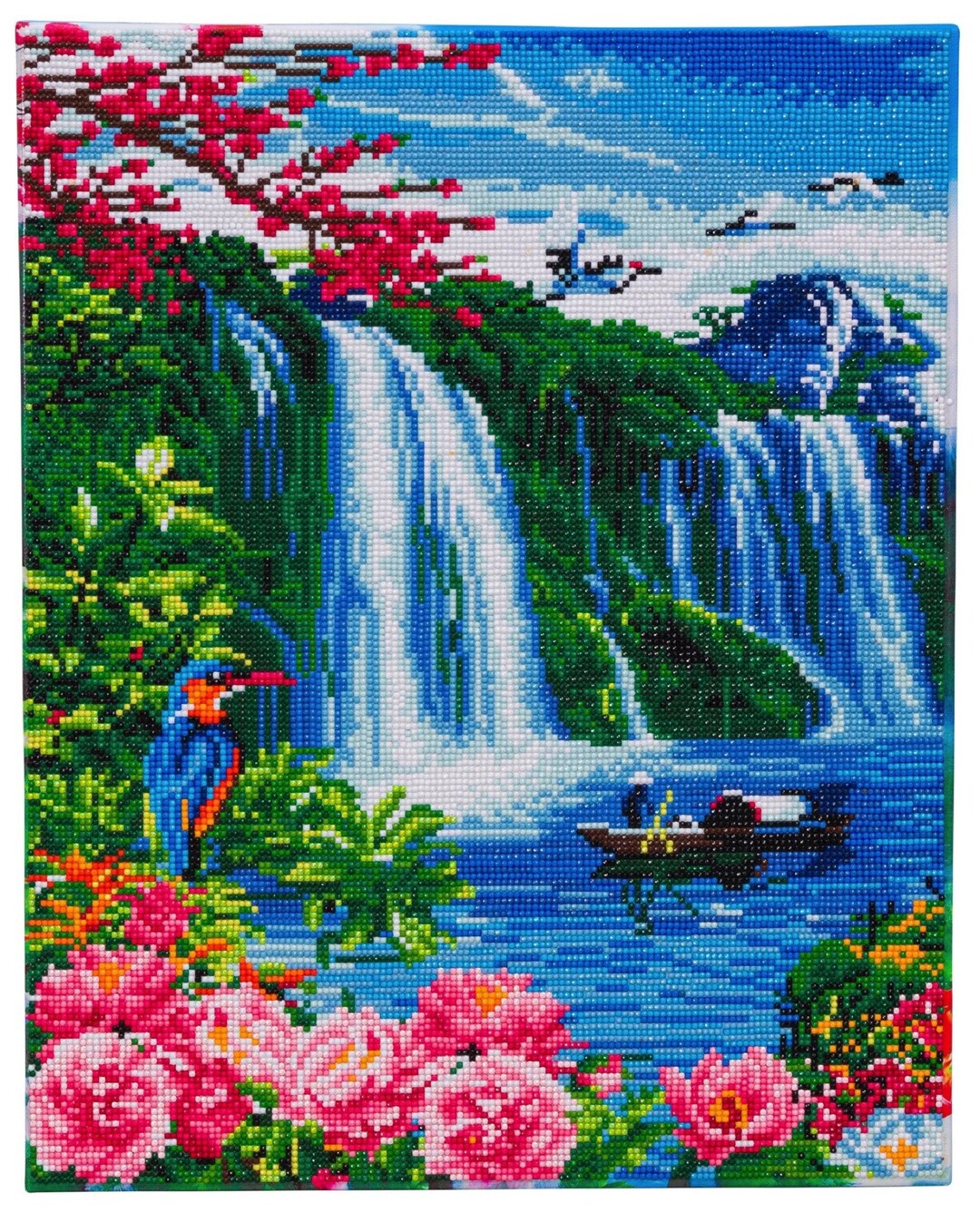 DIAMOND PAINTING KIT Wonderfull Waterfall Landscape Crystal Art 20 X 16 ...