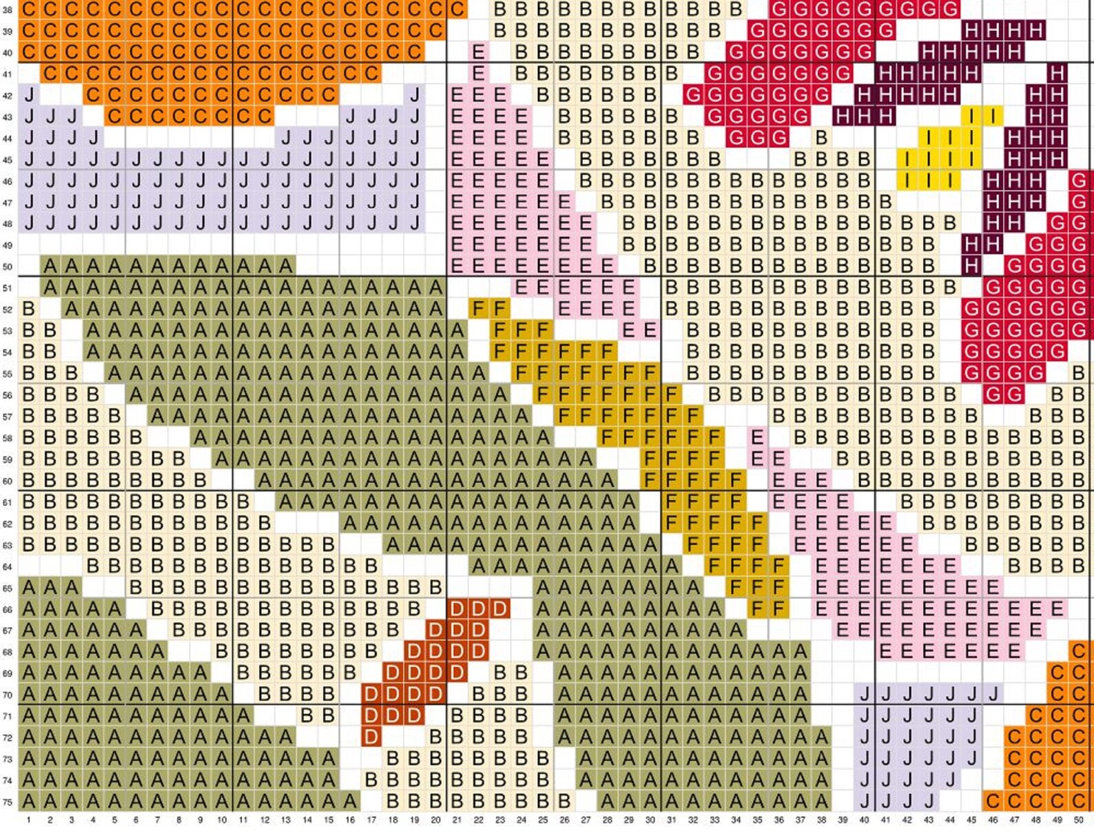 PDF Latch Hook Rug Chart Instant Download Pattern for | Etsy