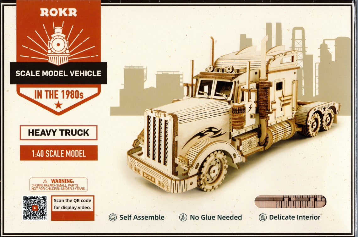 Heavy Truck Laser-cut Wood MODEL KIT Brand New - Etsy