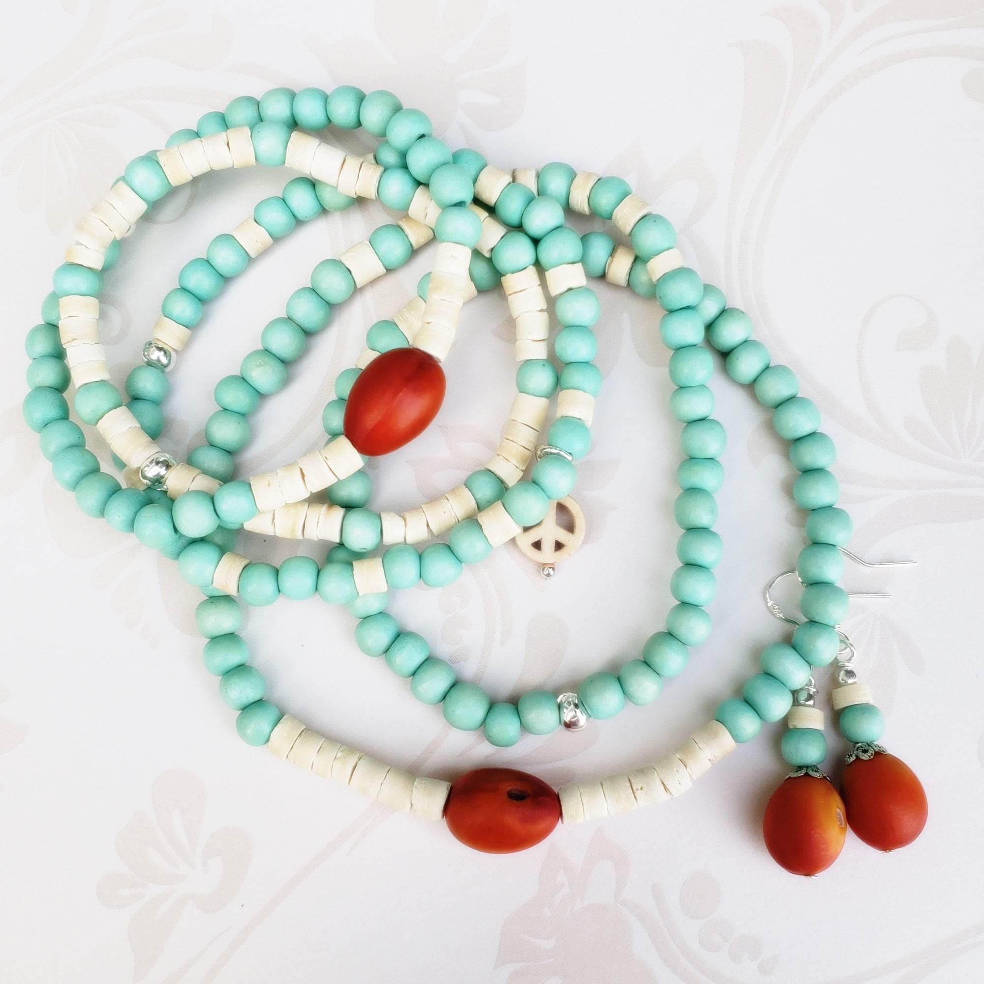 SET-1) Mescal Bean 5 Piece Set. - Etsy