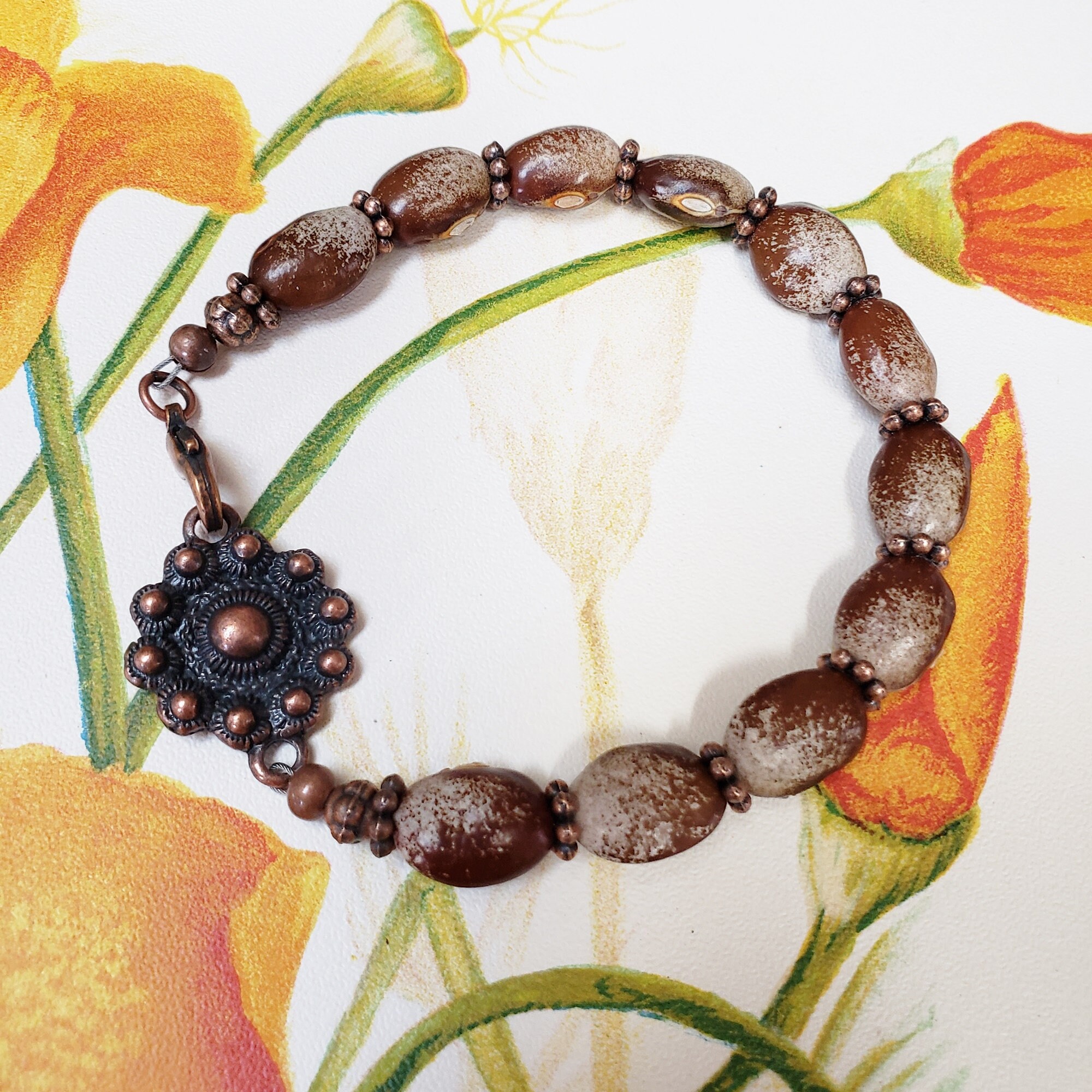 GG-136 Heirloom Turkey Craw Bean Bracelet. - Etsy