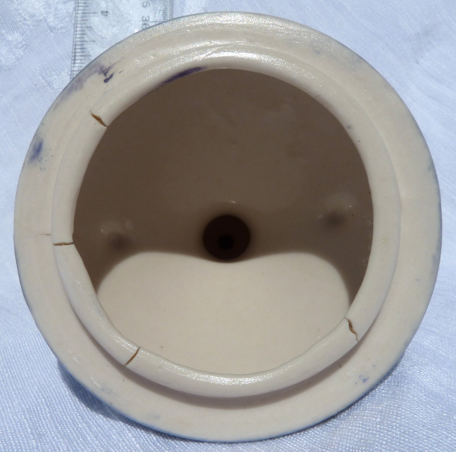 1920's Fulper Pottery Blue Lady Powder Lid - Etsy